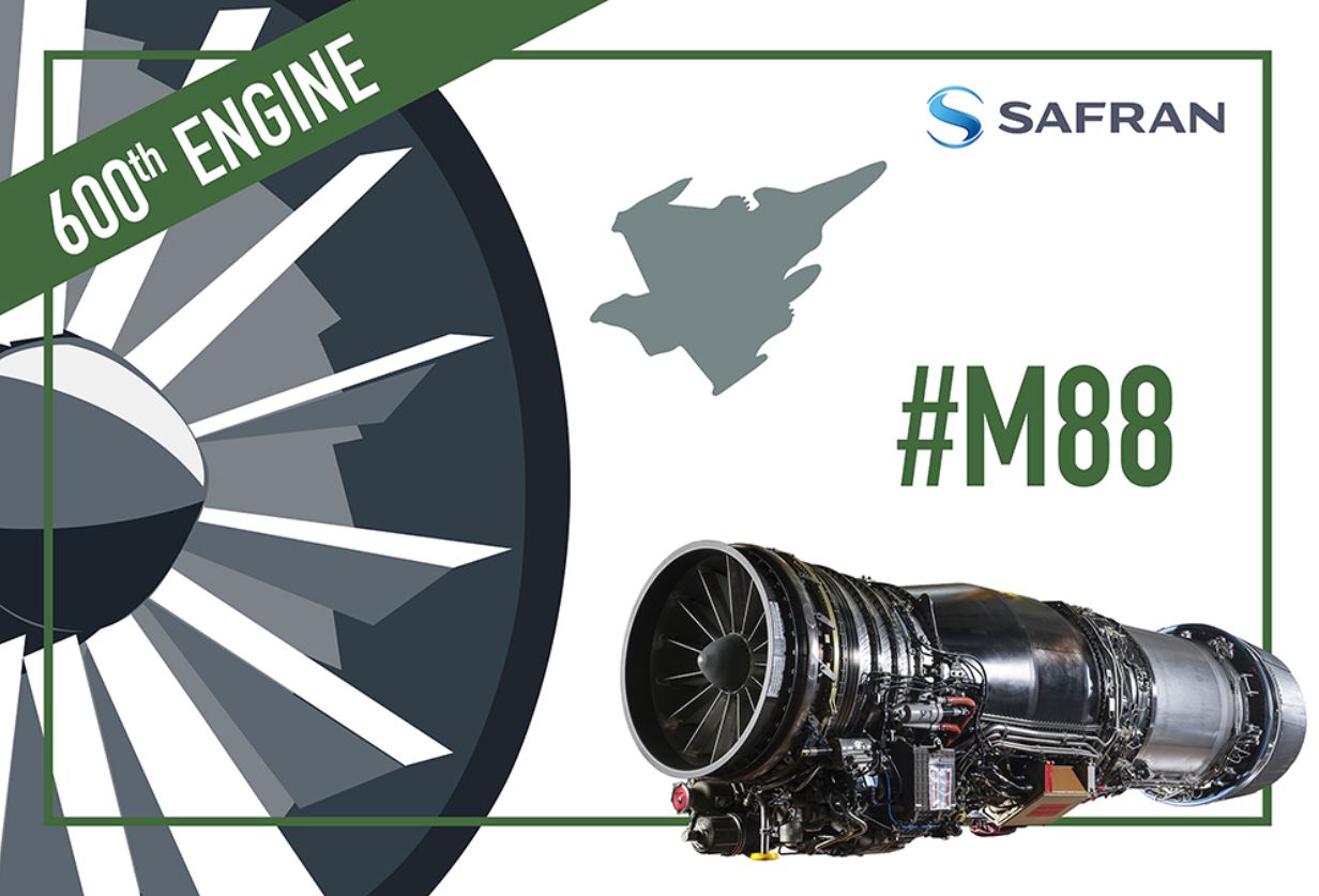 Η Safran γιορτάζει την κατασκευή του 600ου κινητήρα M88 για τα Rafale ...